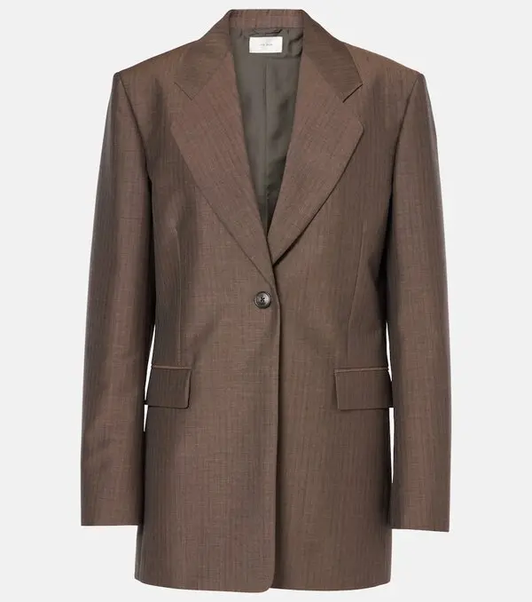 THE ROW Vermont Mohair And Wool Blazer - Brown