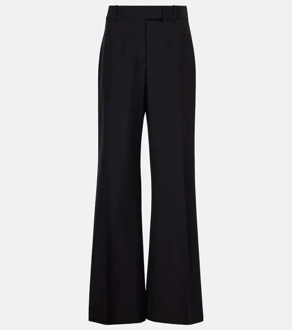Alexander McQueen Wool And Mohair Wide-leg Tuxedo Trousers