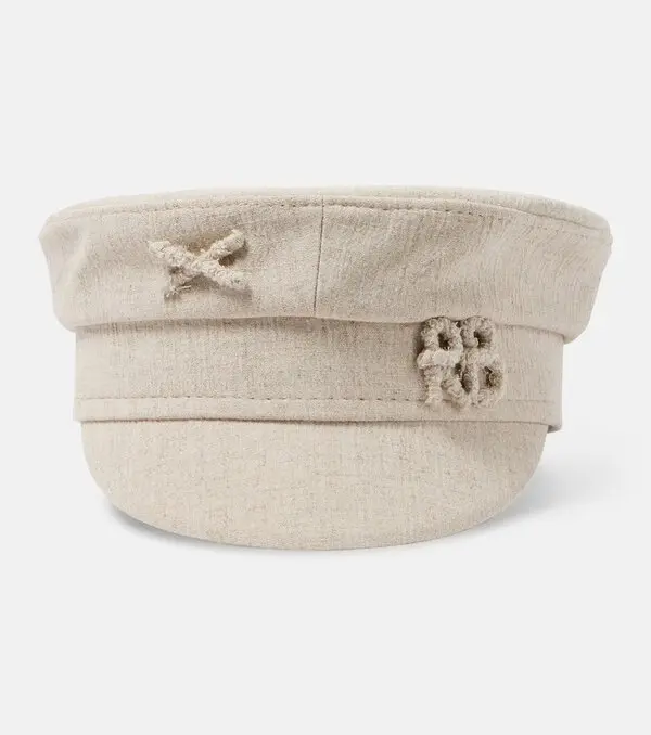 Ruslan Baginskiy Linen-blend Newsboy Cap