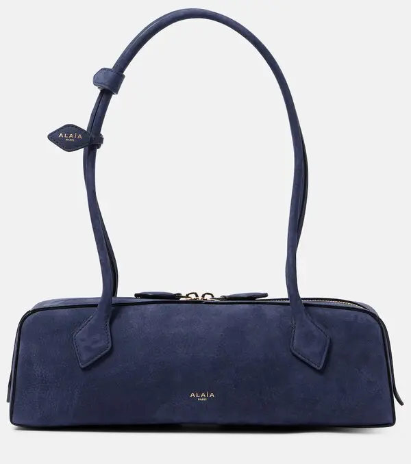 Alaïa Le Teckel Suede Shoulder Bag - Blue