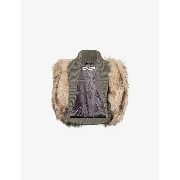 Jaded London Meka Faux-Fur Vest - Cream | Editorialist