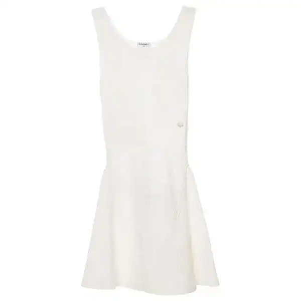 Chanel Mini Dress With Invisible Zipper Closure In White - 23% Off ...