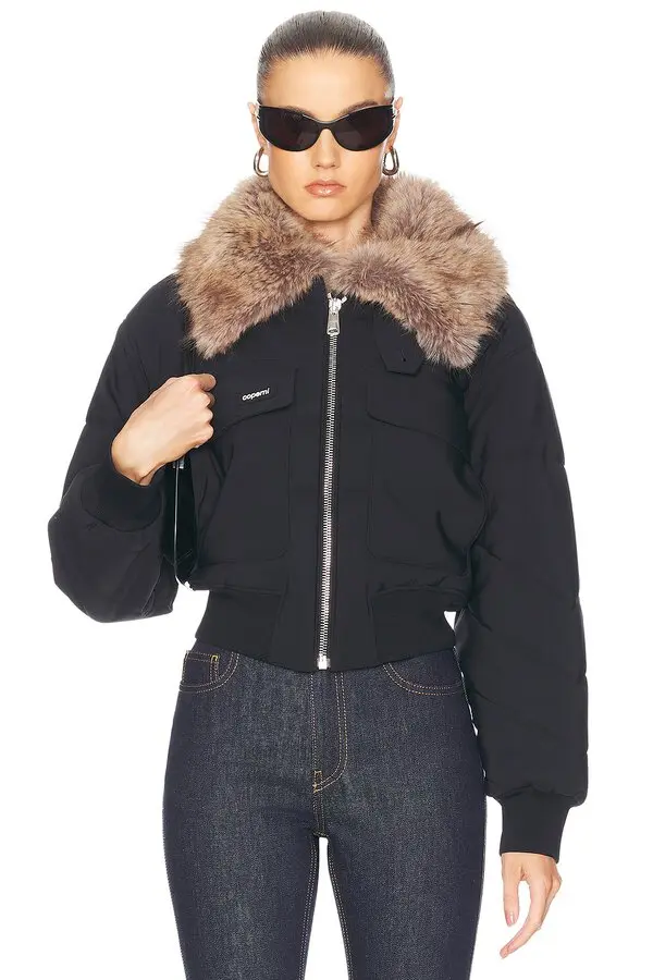 Coperni C+ Bomber Jacket - Black & Brown