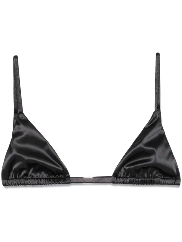 TOTÊME Satin Bralette - Black