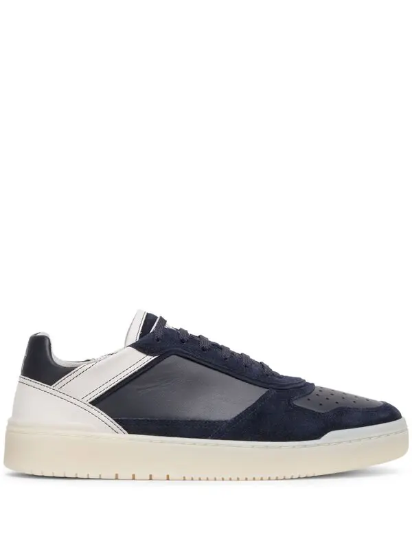 Brunello Cucinelli Panelled Leather Sneakers - Blue