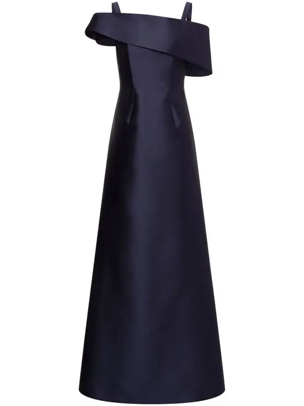 Alberta Ferretti Off-shoulder Flared Gown
