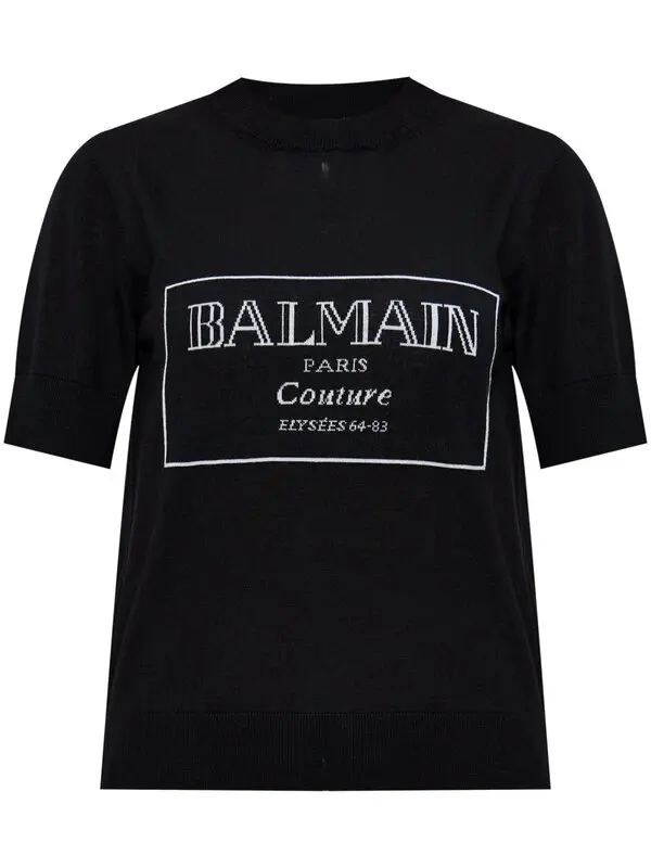 Balmain Logo-print Knit T-shirt