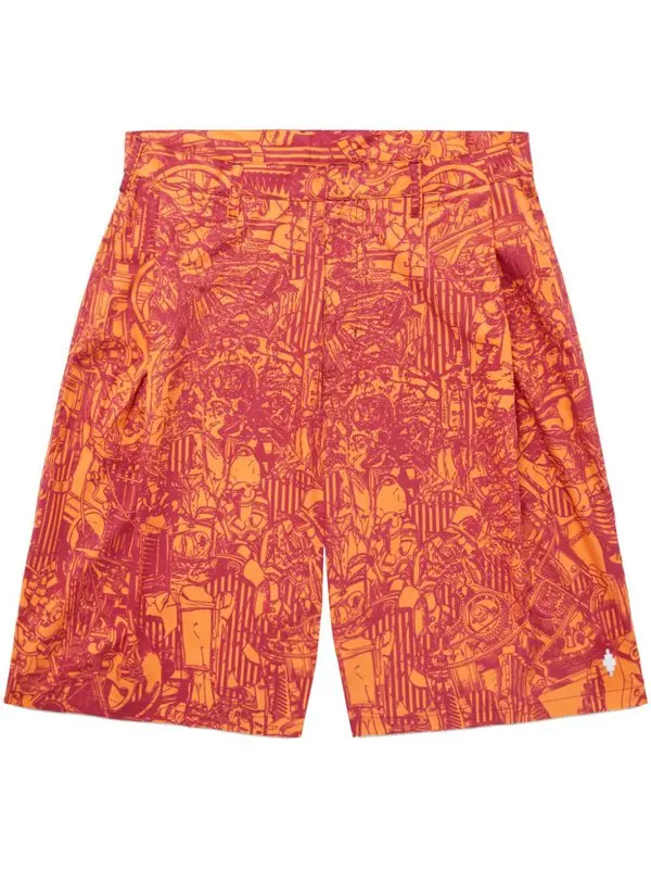 COUNTY OF MILAN Marcelo Burlon Graphic Bermuda Shorts