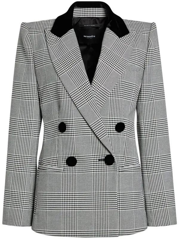 Retrofete Lucina Houndstooth Blazer