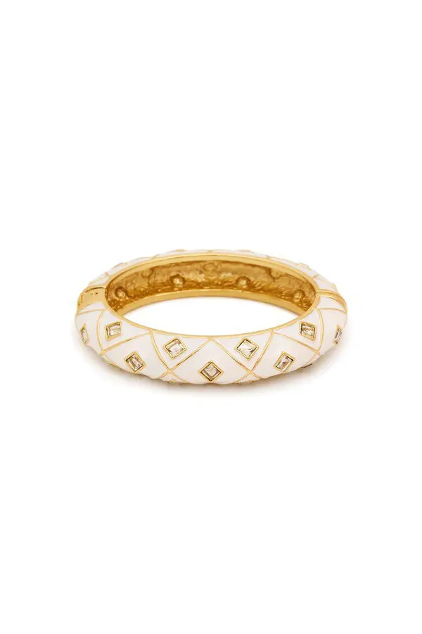 KENNETH JAY LANE Crystal Diamonds Bangle Bracelet