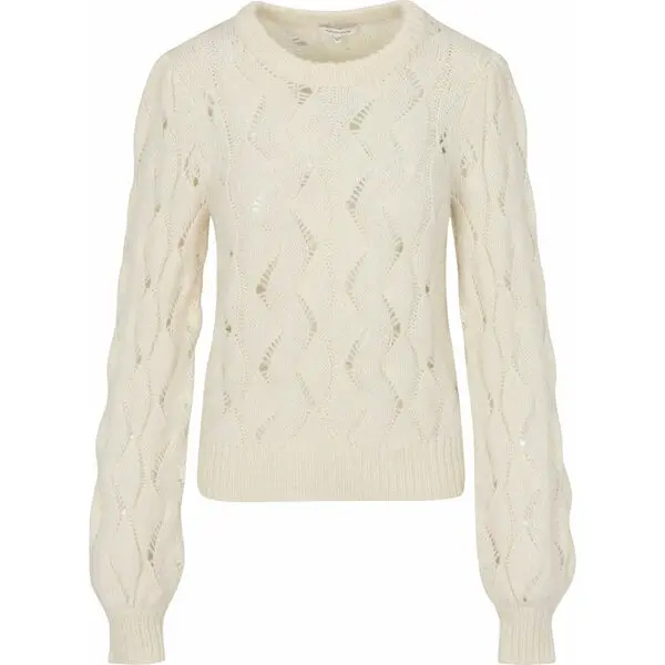 Rebecca Taylor Alpaca Chainette Sweater - Ivory