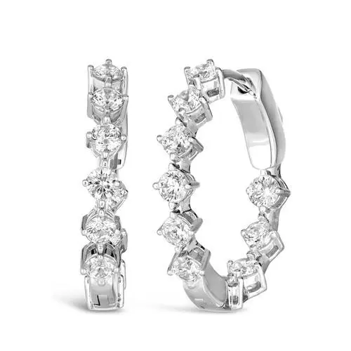 ANNA ZUCKERMAN Hoop Earrings 4tcw