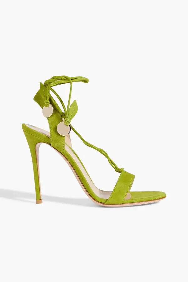 GIANVITO ROSSI Cherry Suede Sandals
