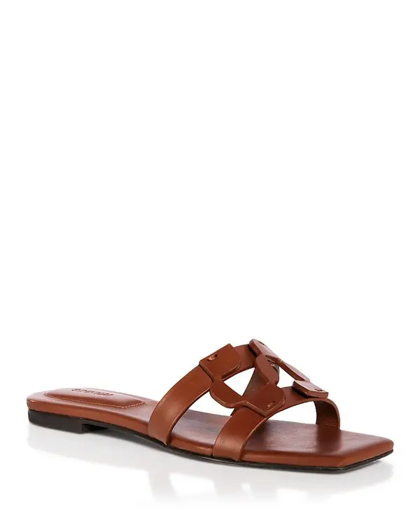 Simkhai Monogram Flat Sandals - Mocha