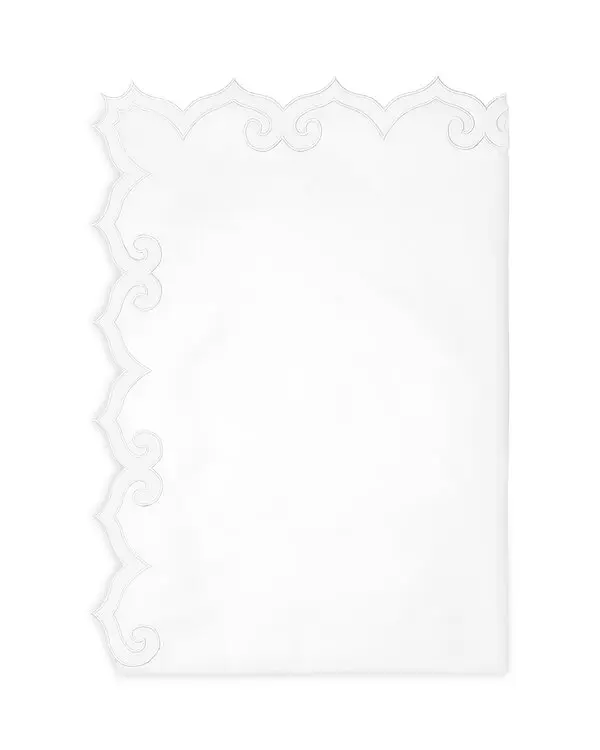 PRATESI Marrakesh Flat Sheet, King - White/white