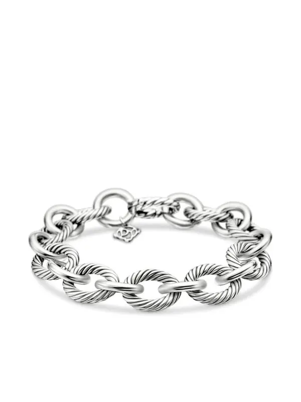 David Yurman Sterling Oval Link Chain Bracelet - Silver