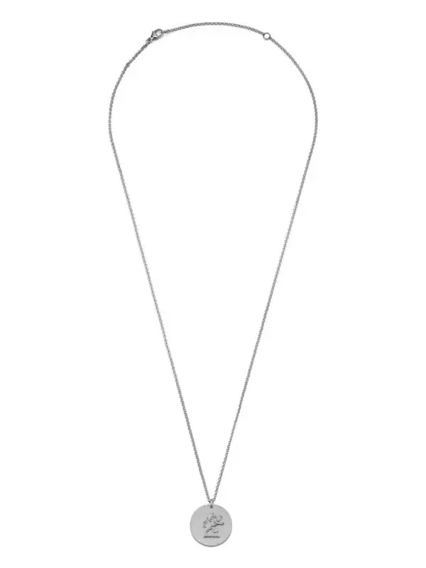 Mateo Lion Coin Pendant Necklace - Silver