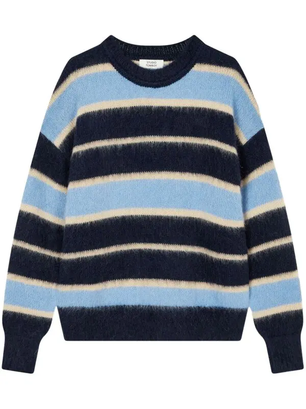 STUDIO TOMBOY Brushed-finish Sweater - Blue