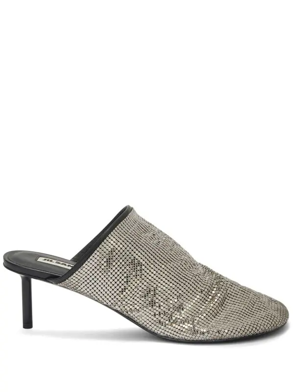 JIL SANDER Sequin-mesh Mules
