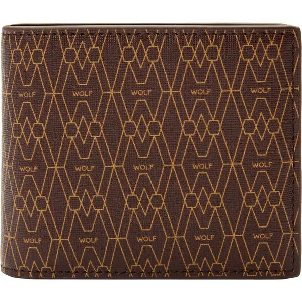 Wolf Signature Billfold And Coin - Brown