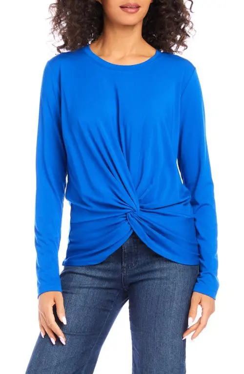 Karen Kane Twist Front Top - Royal
