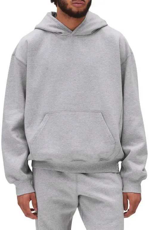 Reigning Champ 97 Midweight Cotton-blend Fleece Hoodie - Heather Grey