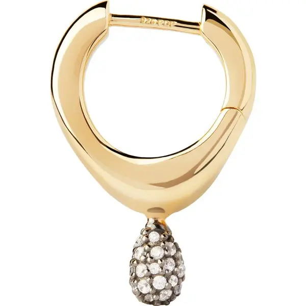 PDPAOLA Pavé Lava Single Hoop Earring