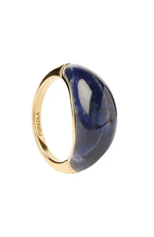 PDPAOLA Cosmos Stamp Ring - Sodalite