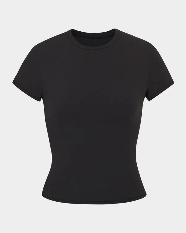 SKIMS Fits Everybody Short-sleeve Crewneck T-shirt - Onyx