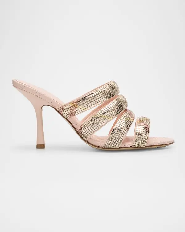 Burberry Mews Check Four-band Slide Sandals
