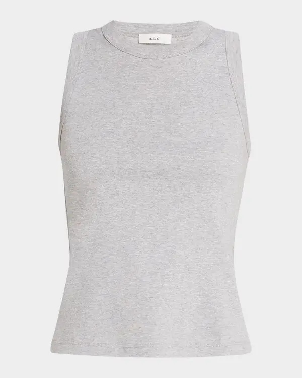 A.L.C. Hadley Rib Knit Tank Top - Grey Melan