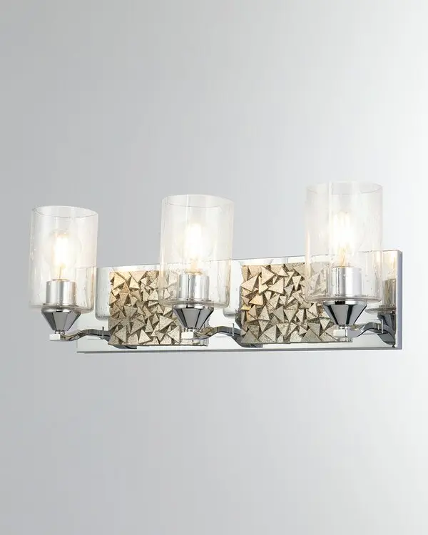 LUCAS + MCKEARN Bocage 3-light Bath Vanity Light - Chrome/silver