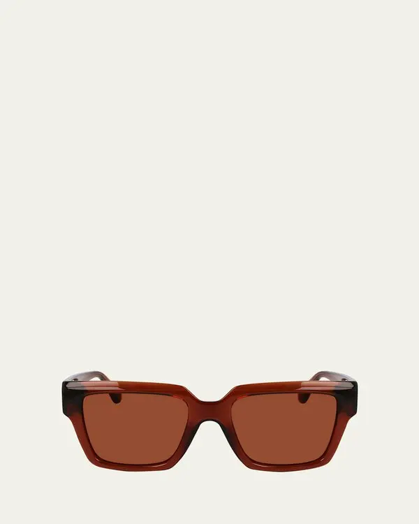 FERRAGAMO Gancini Square Sunglasses - Transparent Brown