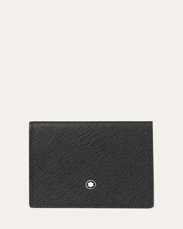 Mont Blanc Sartorial Saffiano Leather Trio Card Holder - Black