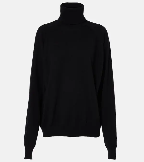 Saint Laurent Cashmere Turtleneck Sweater - Black