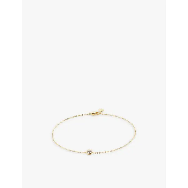 Monica Vinader 14ct Yellow-gold And 0.1ct Lab-grown Diamond Bracelet