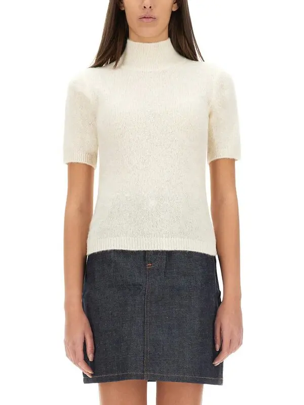 A.p.c. Edie Short Sleeve Sweater - White