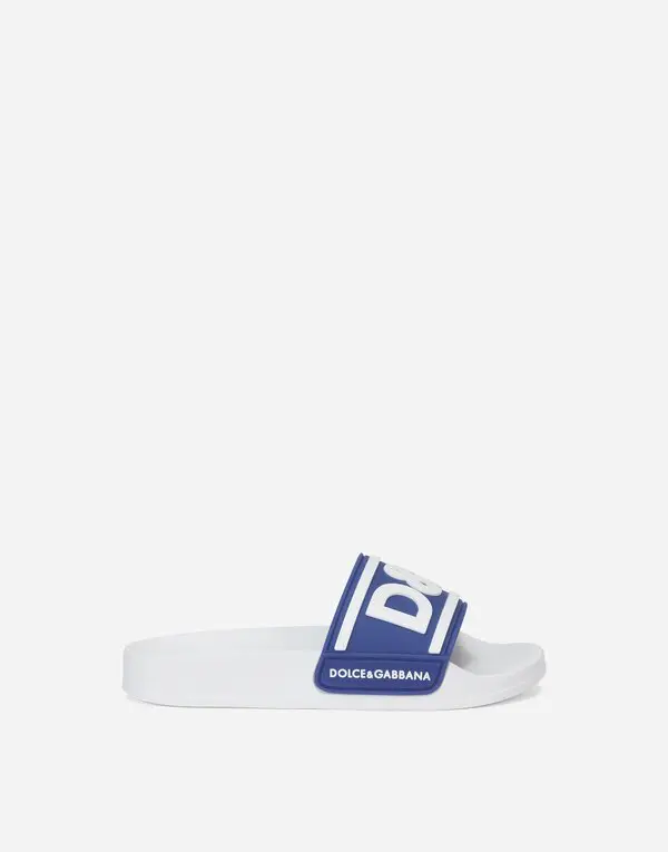 Dolce & Gabbana Logo Rubber Slides - Multicolor
