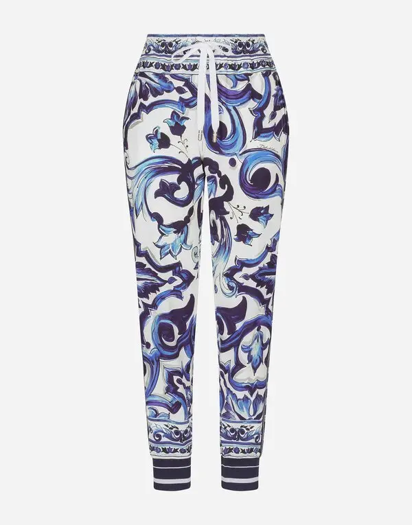 Dolce & Gabbana Majolica Print Cady Jogging Pants - Multicolor