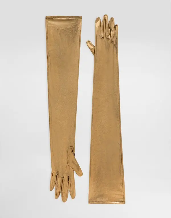 Dolce & Gabbana Long Foiled Organza Gloves