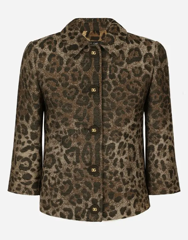 Dolce & Gabbana Leopard Jacquard Jacket - Multicolor