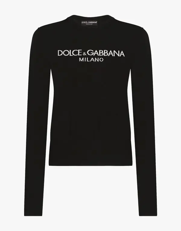 Dolce & Gabbana Logo Inlay Wool Sweater