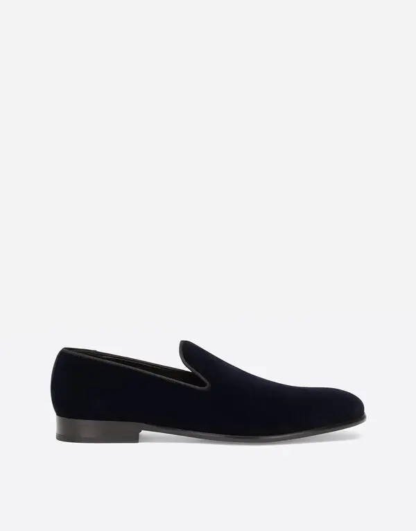 Dolce & Gabbana Velvet Slippers - Blue