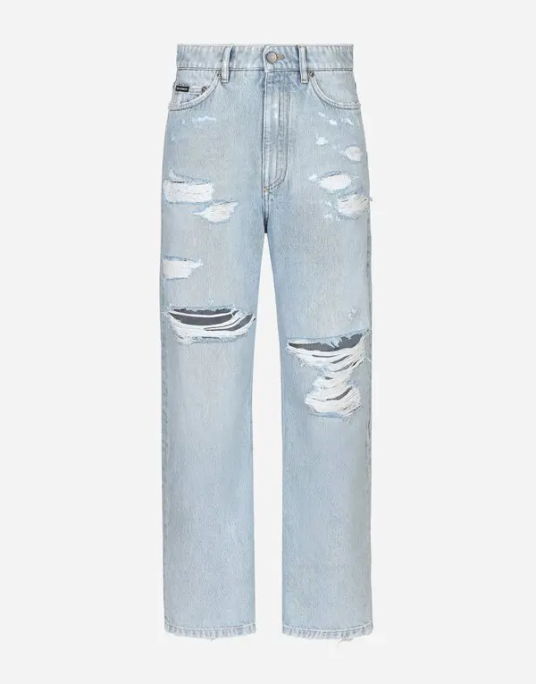 Dolce & Gabbana Cotton Denim Boyfriend Jeans - Multicolor