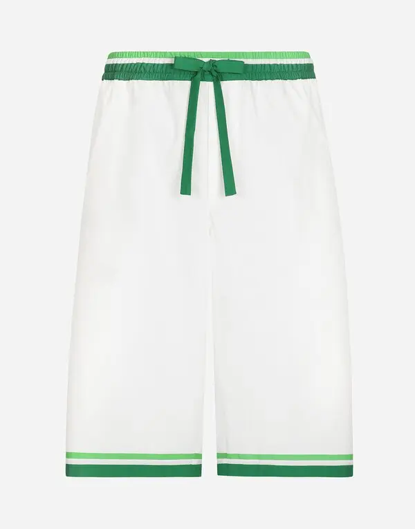 Dolce & Gabbana Poplin Majolica Jogging Shorts - Print