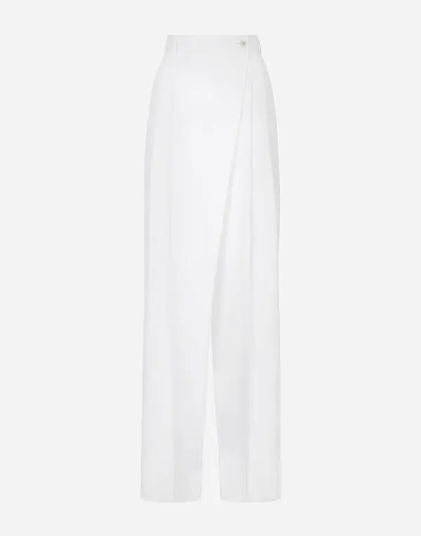 Dolce & Gabbana Flared Cotton Poplin Trousers