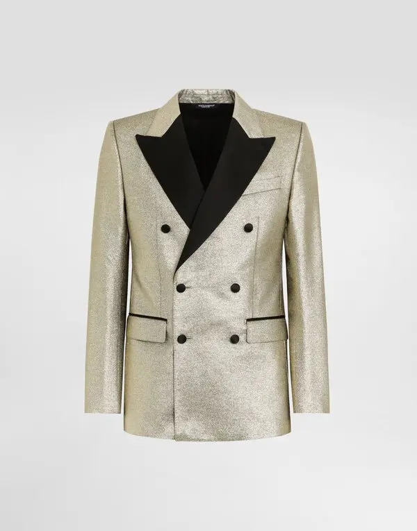 Dolce & Gabbana Double-breasted Lamé Jacquard Tuxedo Jacket