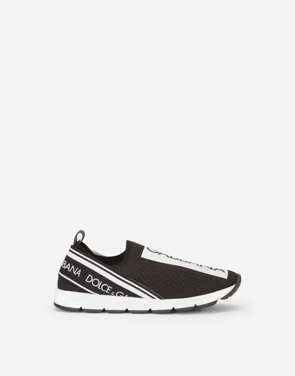 Dolce & Gabbana Sorrento Logo Tape Slip-on Sneakers - Black
