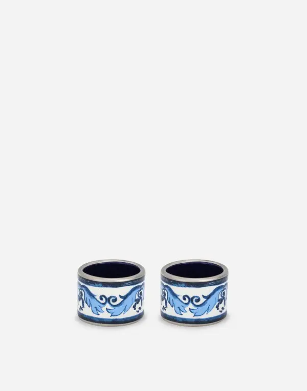 Dolce & Gabbana Set Of 2 Medium Ceramic Napkin Rings