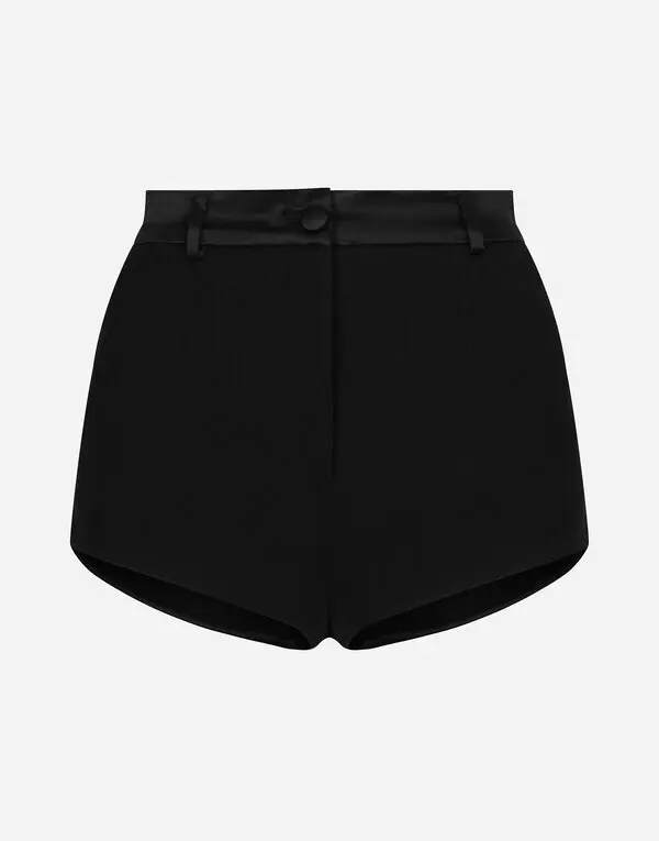 Dolce & Gabbana Stretch Wool High-waisted Tuxedo Panties
